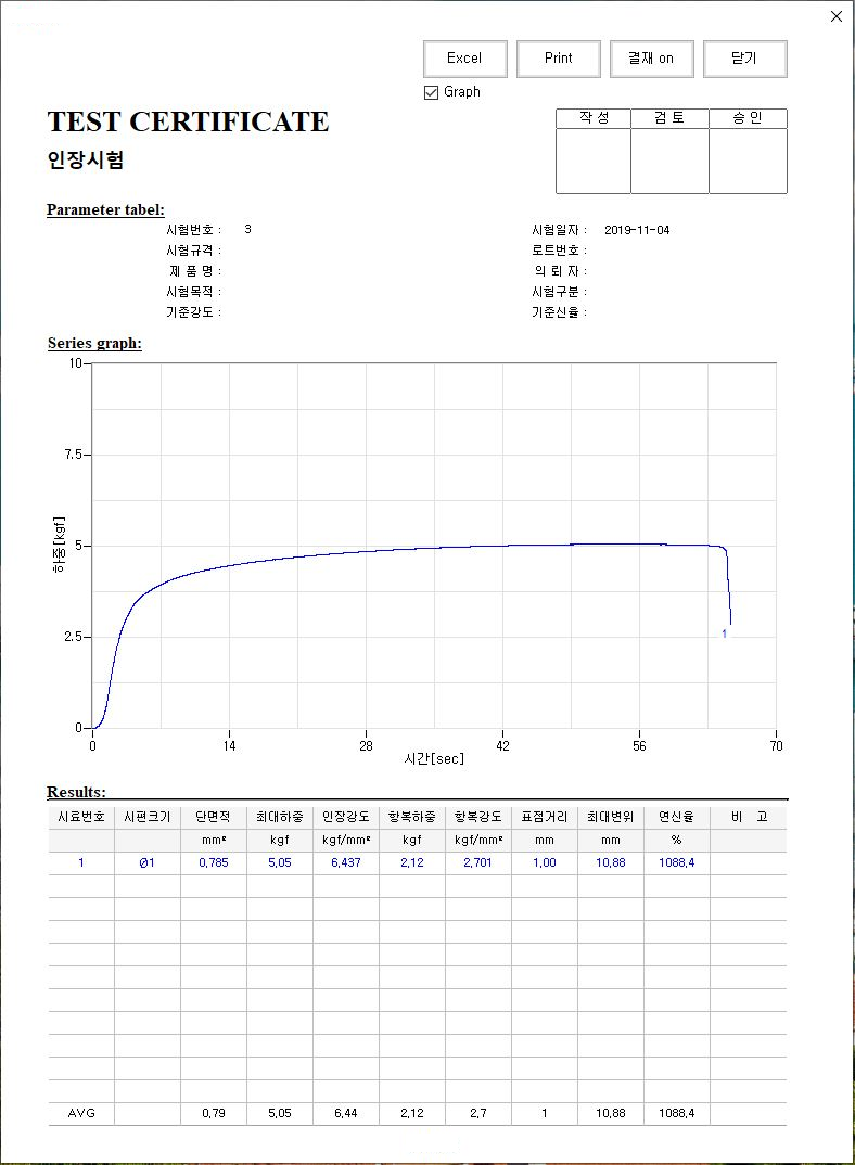 시험기 프로그램 태원테크 Taewontech